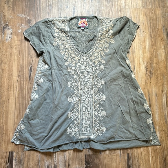 Johnny Was | Tops | Johnny Was Greentan Letty Woven Embroidered Floral ...